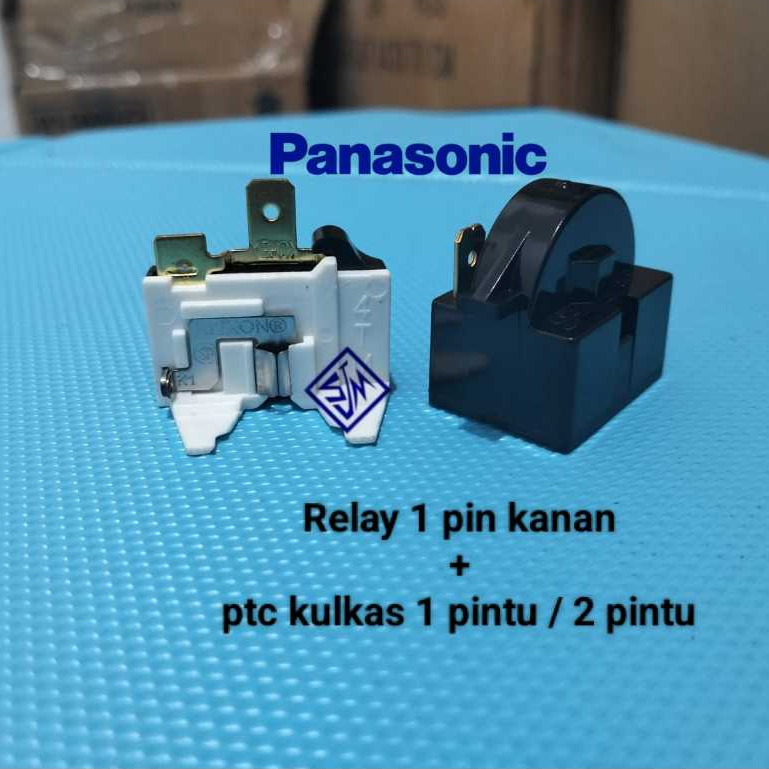 Jual Relay 1 pin kanan + ptc overload kulkas PANASONIC 1 pintu / 2 ...