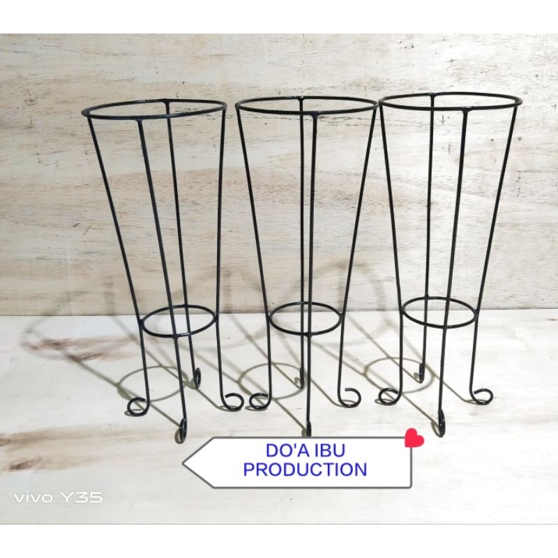 Jual POT BUNGA MINIMALIS/RAK BUNGA MURAH KAKI 4 BESI STANDING RAK FAS ...
