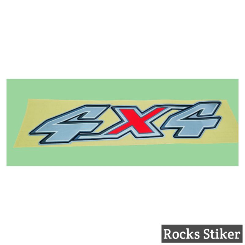Jual stiker 4x4 mobil toyota hilux / sticker HILUX 4x4 warna putih dan ...