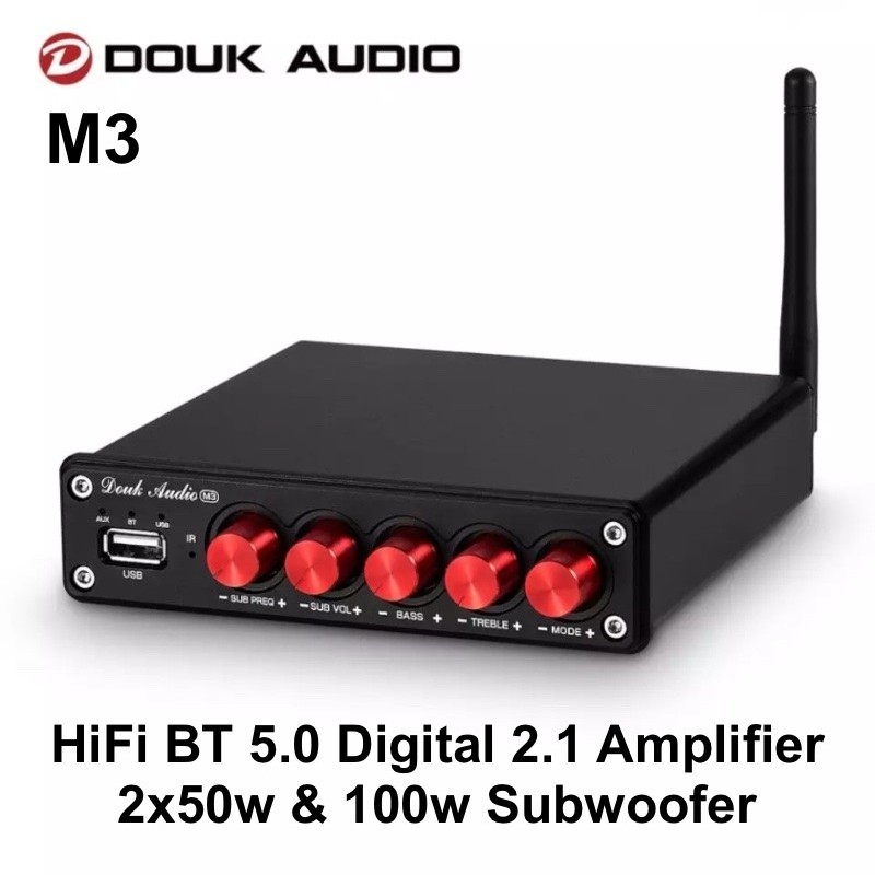 Jual DOUK AUDIO M3 HiFi BT5.0 Digital 2.1 Amplifier 2x50w & 100w ...