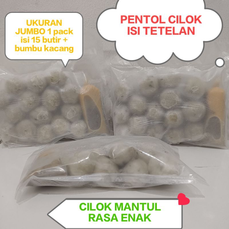 Jual PENTOL CILOK ISI TETELAN SAPI BUMBU KACANG JUMBO | Shopee Indonesia