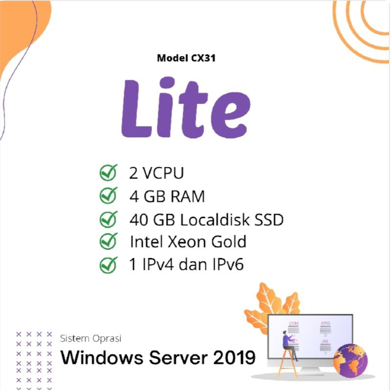 Jual VPS RDP Windows Server RAM 4GB Penyimpanan 40GB| DAPAT DI ...