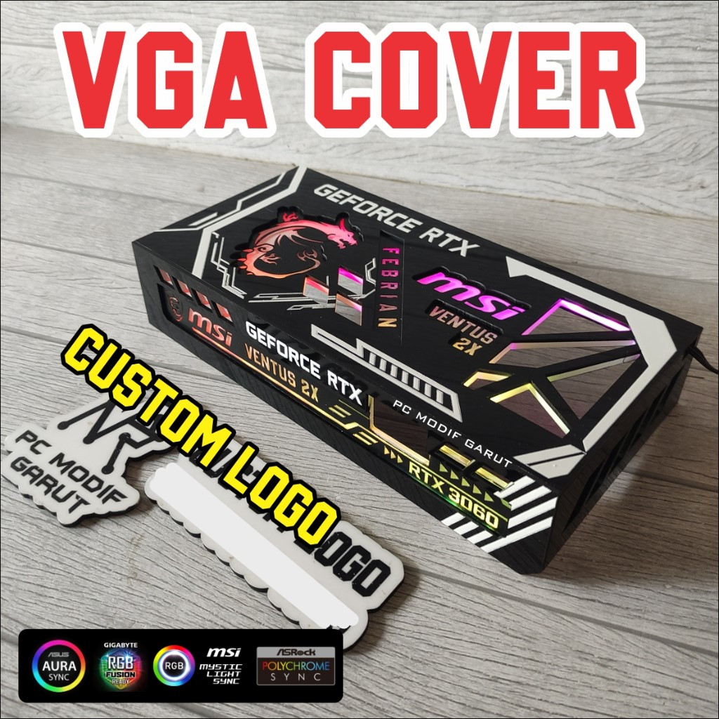 Jual COVER VGA CUSTOM LOGO LED RGB MSI EDITION | Shopee Indonesia