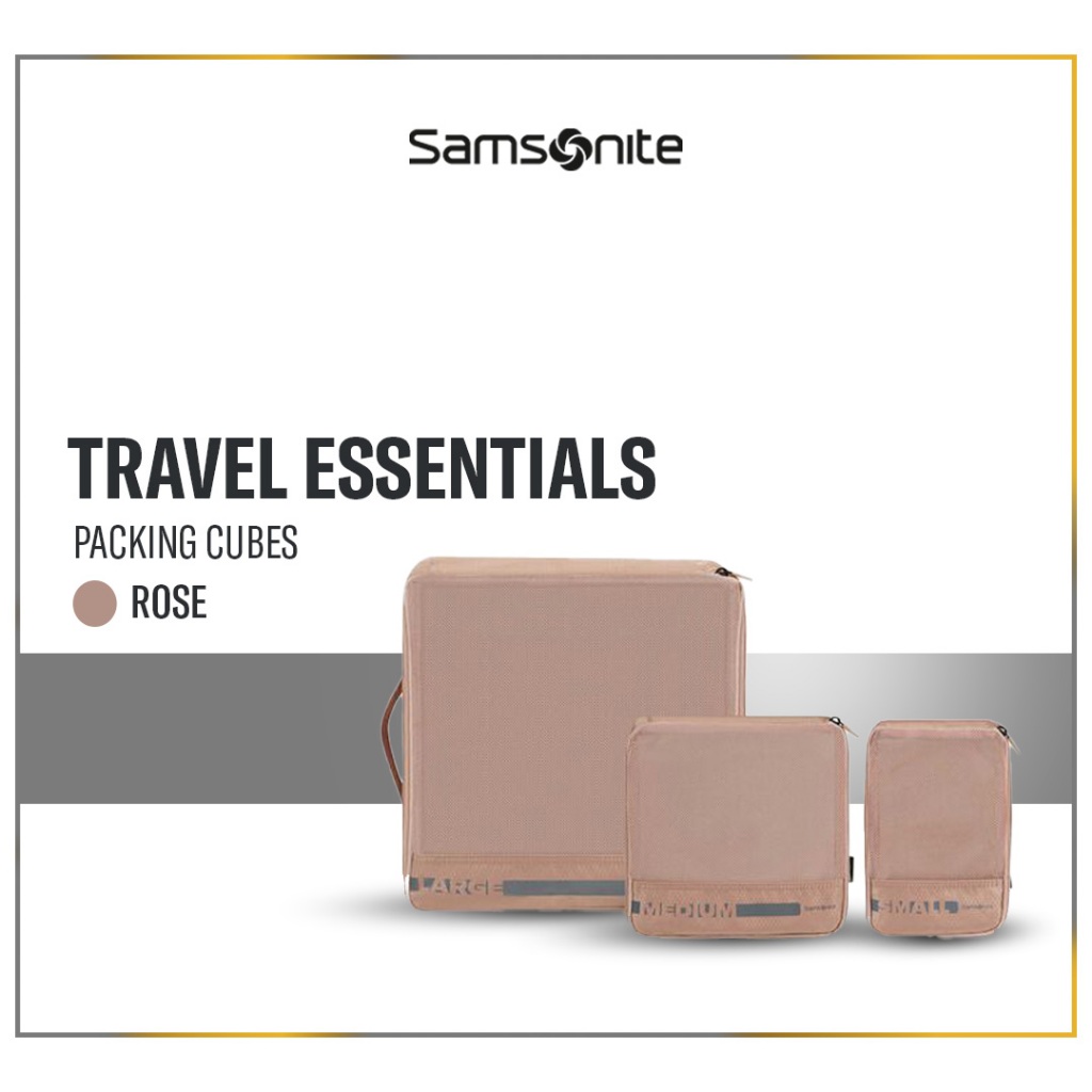 Jual Samsonite Accessories Packing Cubes Set 3 Sized - Rose | Shopee ...