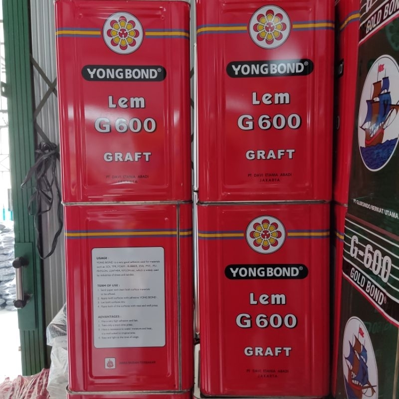 Jual LEM G-600 GOLD BOND MERAH NET 13KG | Shopee Indonesia