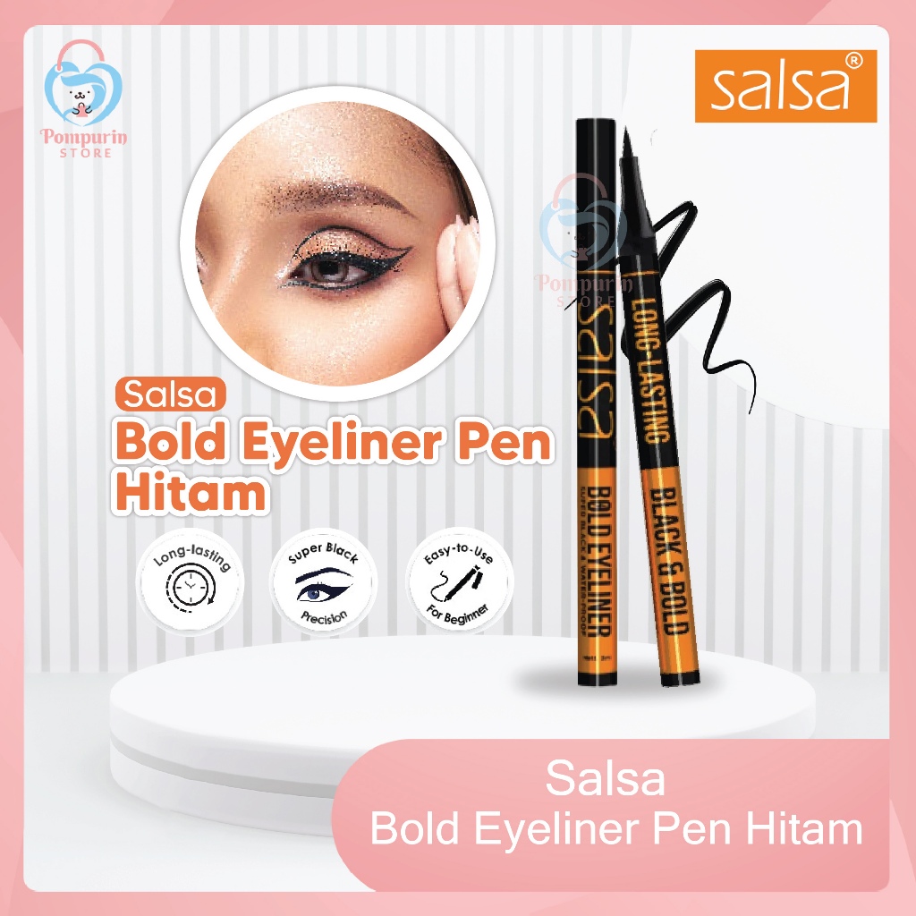 Jual SALSA Bold Eyeliner Pen Hitam - Long Lasting Eyeliner Pen | Shopee ...