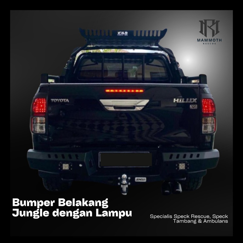 Jual Bumper belakang jungle hilux/triton/double cabin/dmax dengan lampu ...