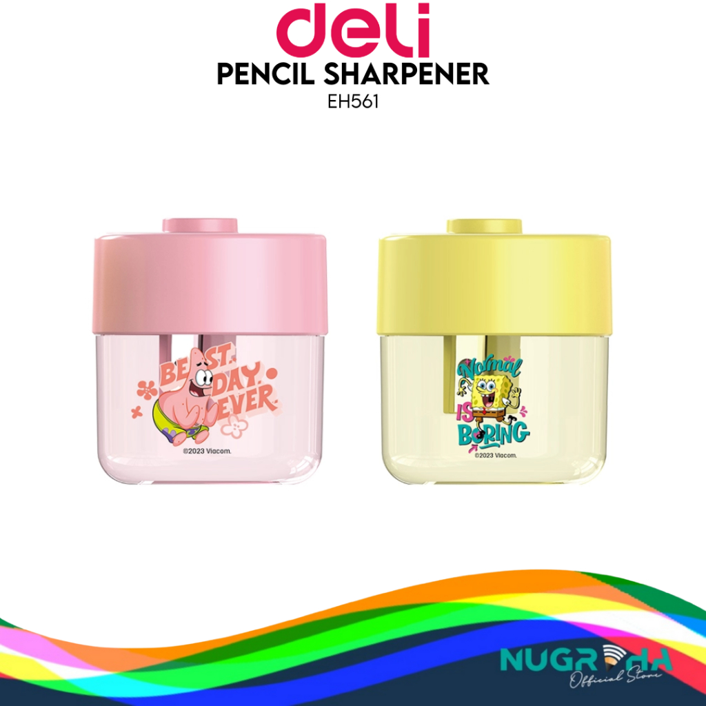 Jual Deli Spongebob Pencil Sharpener Rautan Pensil 2 holes EH 561 ...