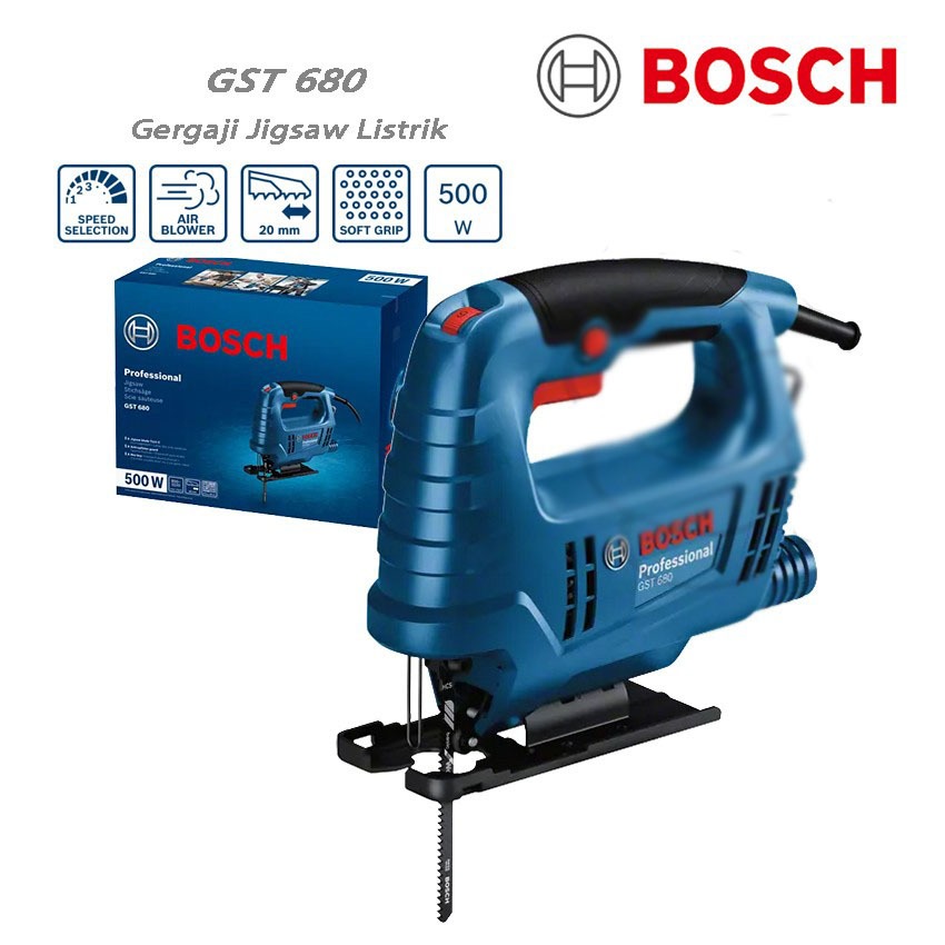 Jual Jigsaw BOSCH GST 680 Mesin Gergaji 68 MM 500 WATT GST680 | Shopee ...