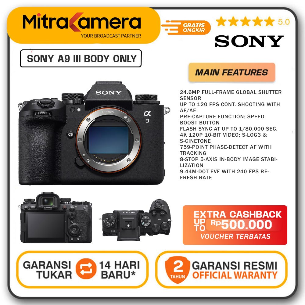 Jual Sony a9 III Body Only Mirrorless Camera | Shopee Indonesia
