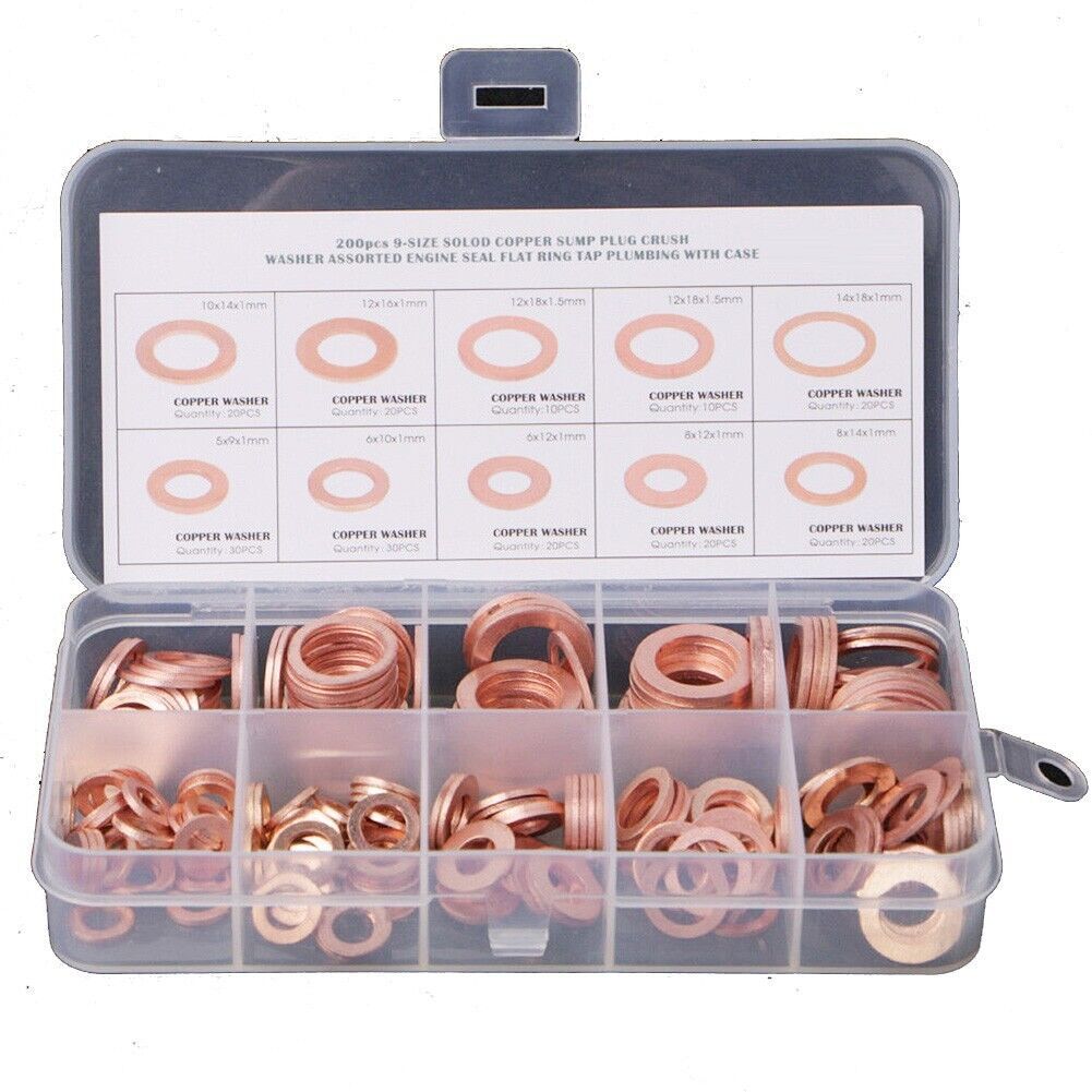 Jual Ring Baut Gasket Bolt & Nut Flat Ring Tembaga 200 PCS stainles ...