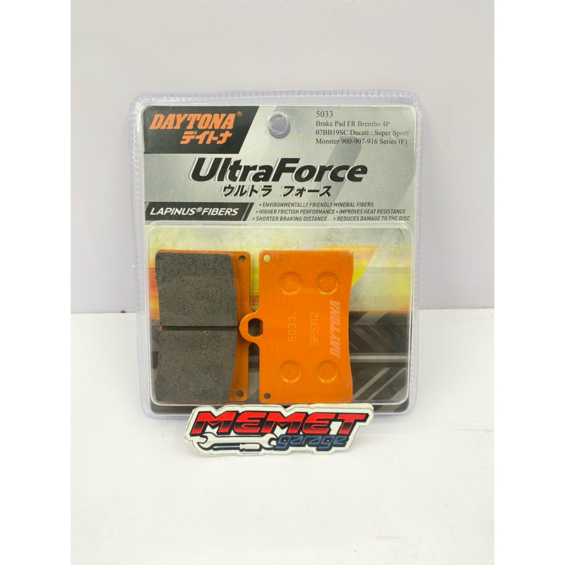 Jual Kampas Rem DAYTONA Lapinus Fibers 4 Piston Besar for Kaliper ...