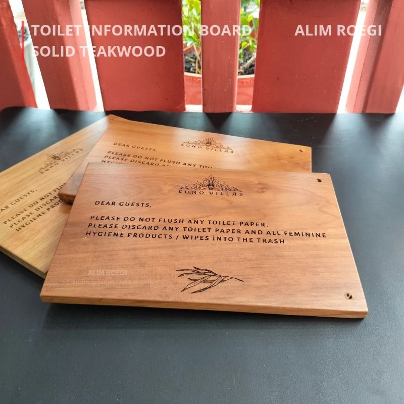 Jual Papan Informasi Toilet, Papan Nama Kayu, Sign Board, Signage ...