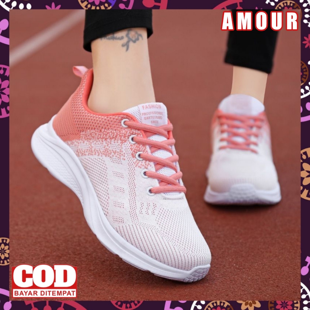 Jual Amour - Sneakers Wanita Olahraga Jogging Gym Sepatu Running Ringan ...