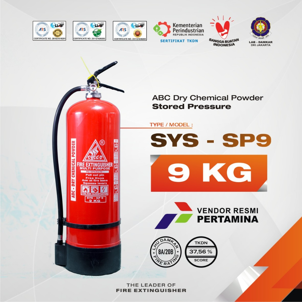 Jual APAR ABC DRY CHEMICAL POWDER 9 S.P Kg - Alat Pemadam Api Premium ...