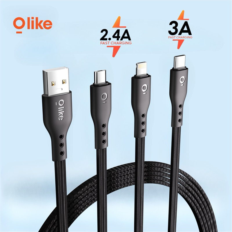 Jual Olike Kabel Data D603 Braided Fast Charging 2.4A/3A MICRO TYPE-C ...