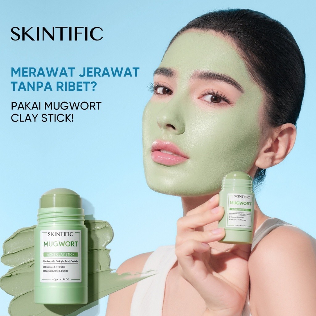 Jual SKINTIFIC Mugwort Acne Clay Stick Stik Mask Masker 40gr 40 gr (IJO ...