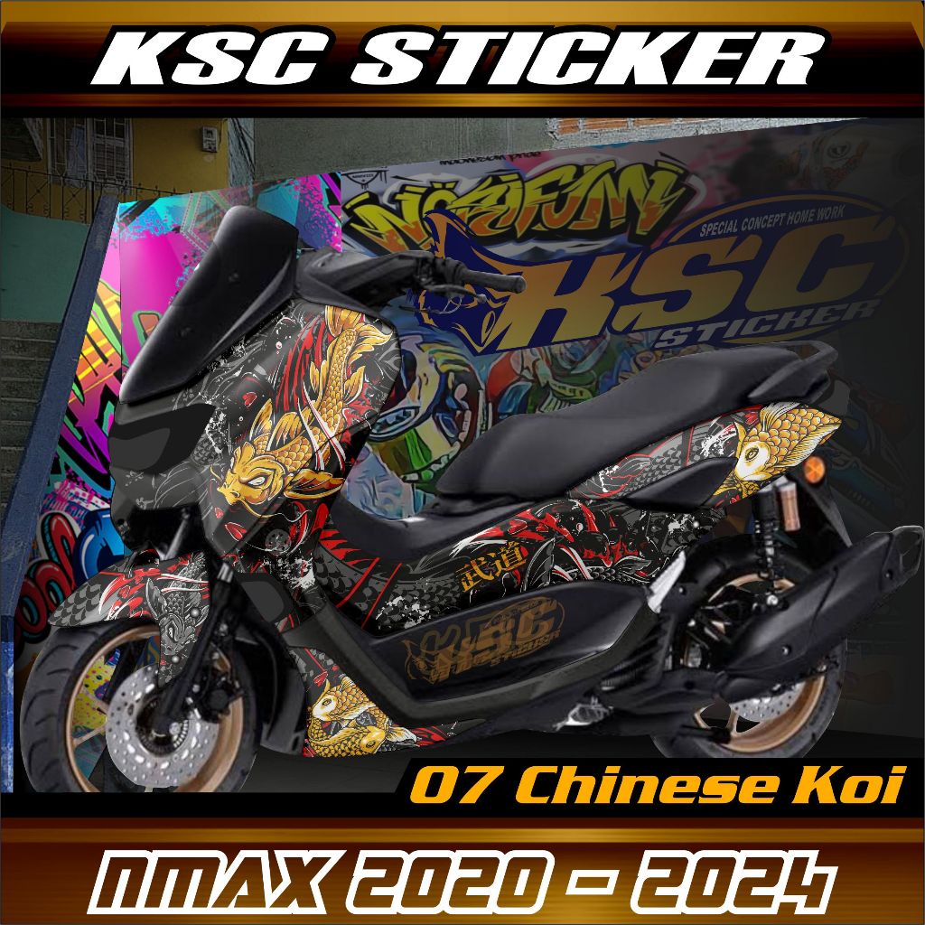Jual Decal Stiker Nmax New 2020/2021/2022/2023/2024 Fullbody Ikan Koi ...