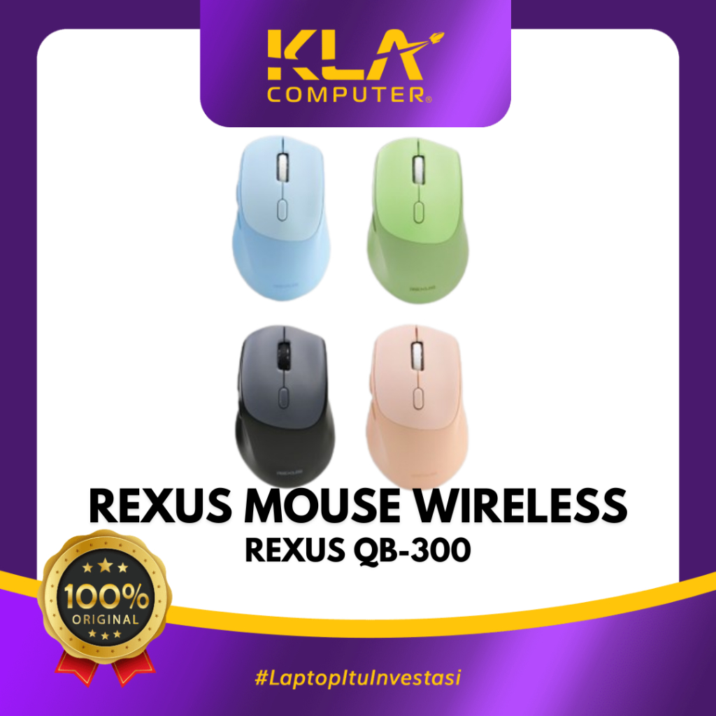 Jual Rexus Mouse Office Wireless Bluetooth QB300 Dual Connection ...