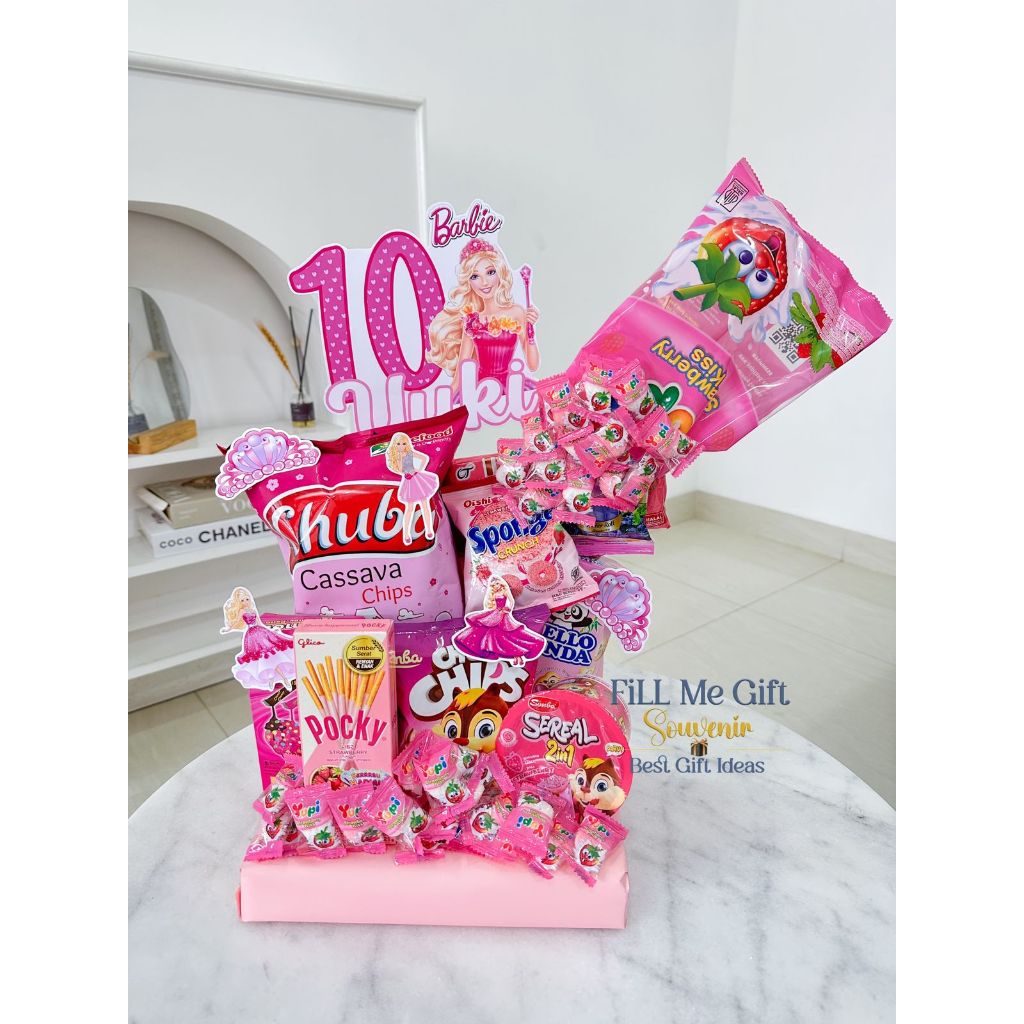 Jual JT - Snack Mading Birthday / Kado Ulang Tahun Custom Warna Barbie ...