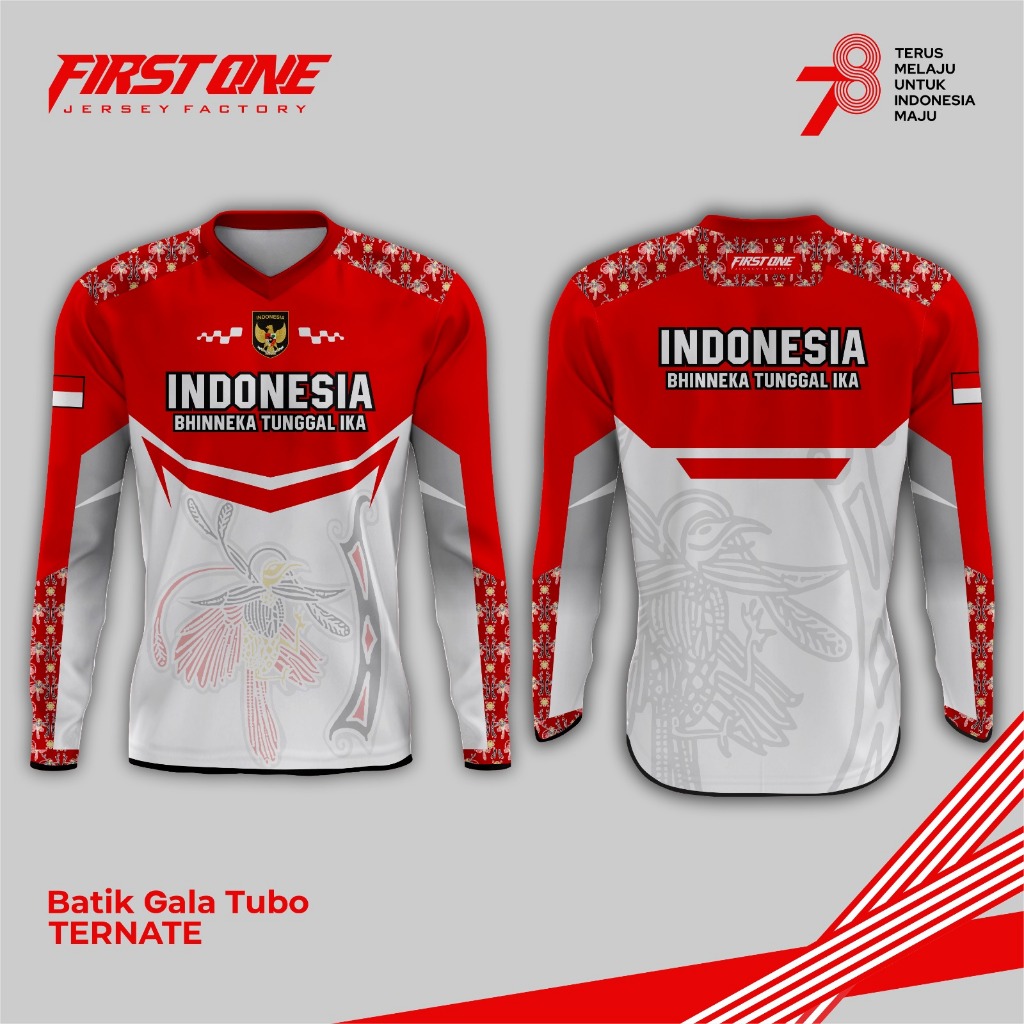 Jual Jersey Indonesia Merah Putih Motif Batik Gala Tubo Ternate ...