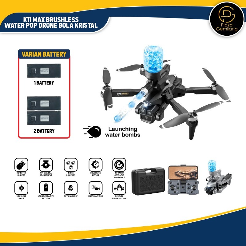 Jual K11 MAX Brushless Water Pop Drone Bola Kristal - Drone K11 MAX | Shopee Indonesia
