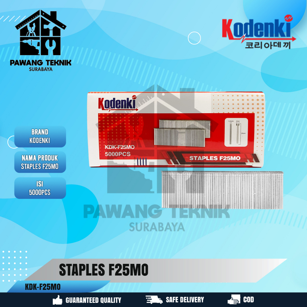Jual Kodenki Isi Staples Air Nailer F25MO Refill Paku Tembak Angin ...