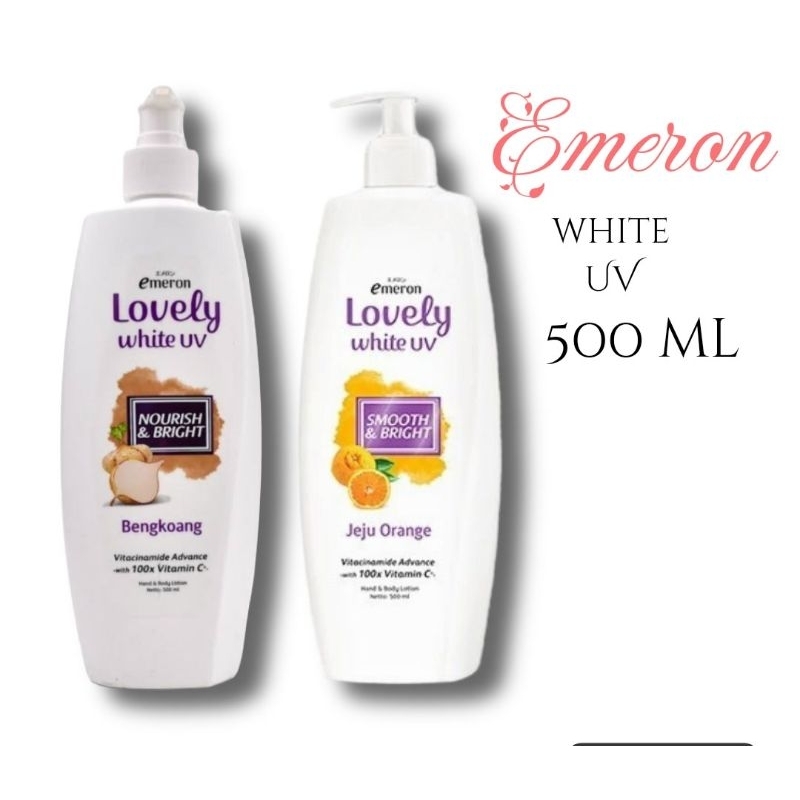 Jual Emeron Lovely White UV HandBody 500 Ml | Shopee Indonesia