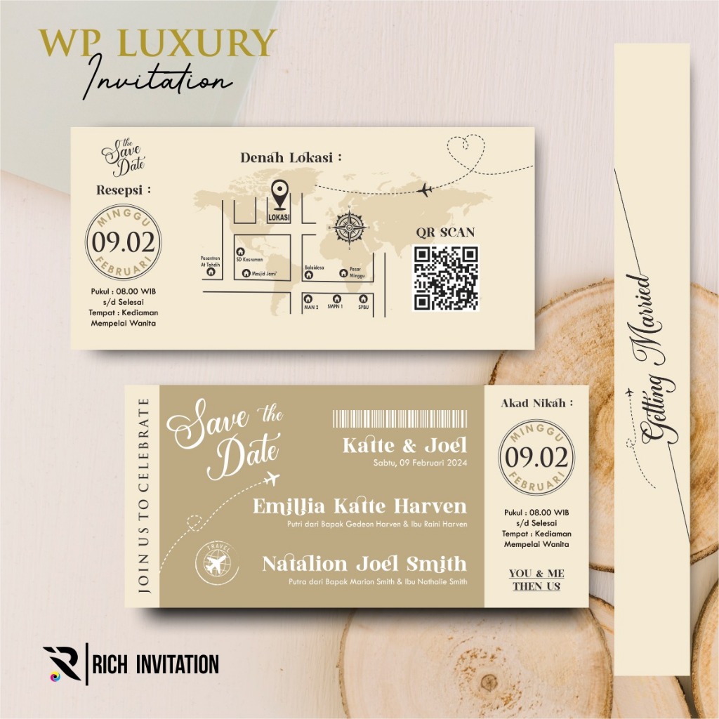 Jual UNDANGAN PERNIKAHAN AESTHETIC - UNDANGAN NIKAH WEDDING PASSPORT ...