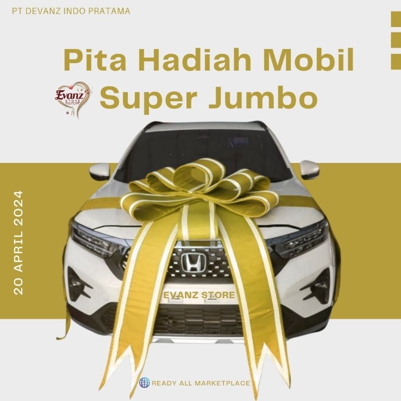 Jual Pita Hadiah Mobil Jumbo Mdn/ Bebas Pilih Warna/ Pita Doorprize ...