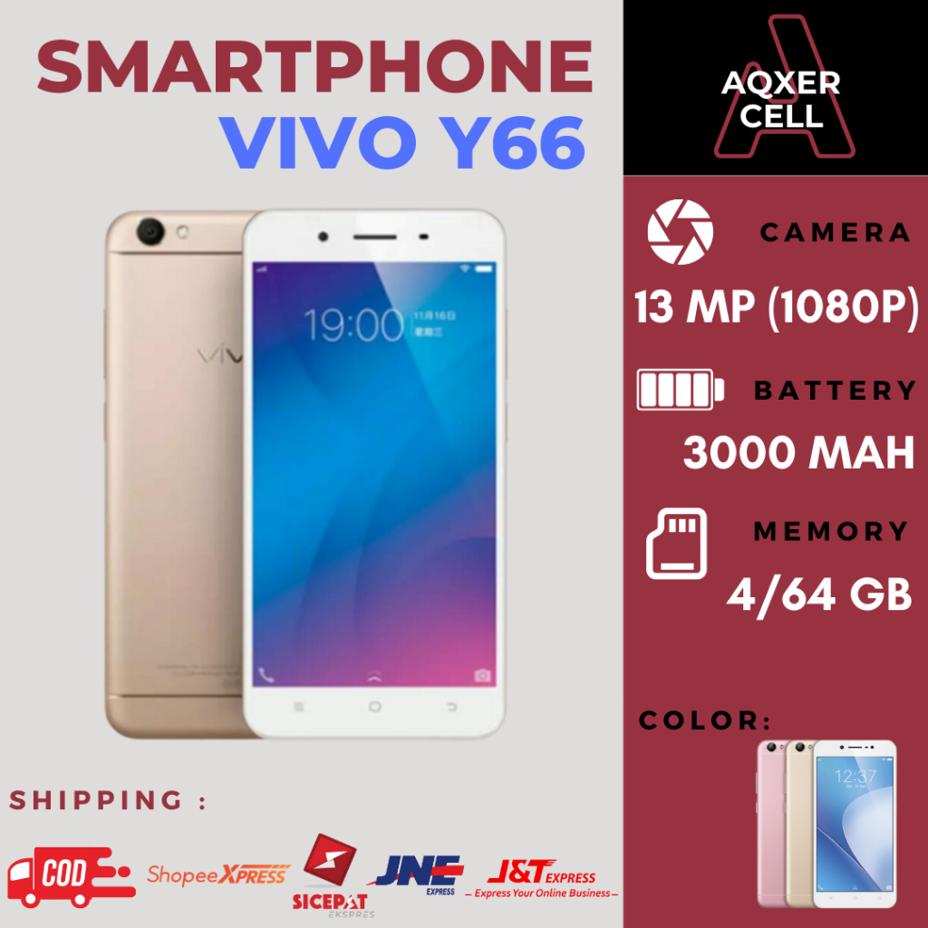 Jual VIVO Y66 RAM 4/64 GB NEW FULLSET GARANSI 1 TAHUN | Shopee Indonesia