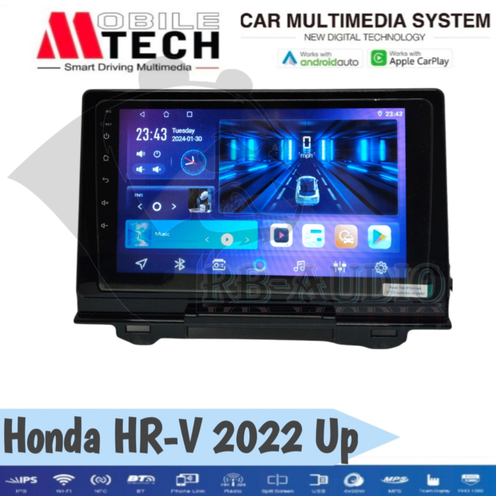 Jual Head Unit Android Mtech Carplay For Honda Hrv 2022 up 9 inch Soket ...