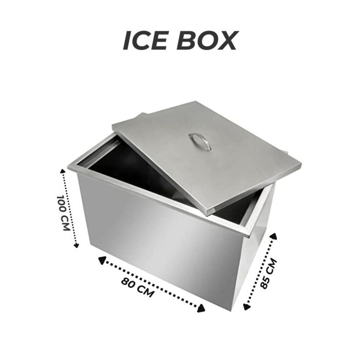 Jual STAINLESS STEEL ICE BOX FOR ICE MACHINE 80 X 85 X 100 CM (201, 304 ...