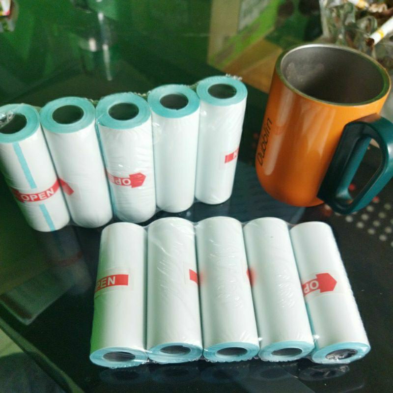 Jual Kertas Stiker Thermal 80x30 mm panjang kertas 5 meter. Sticker ...