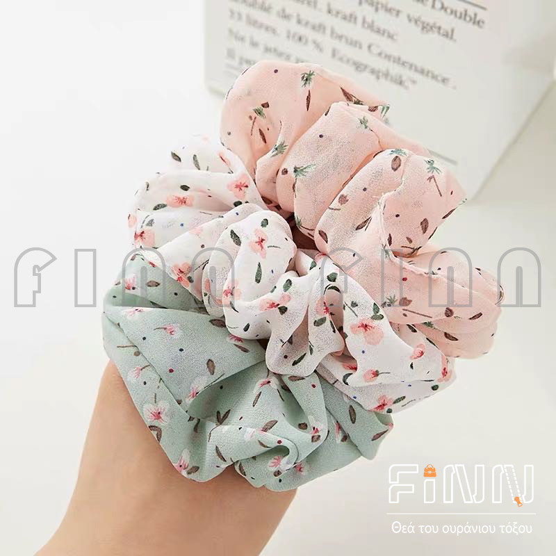 Jual Ikat Rambut Wanita Srunchie Motif Bunga Kuncir Rambut Cewek Cepol ...