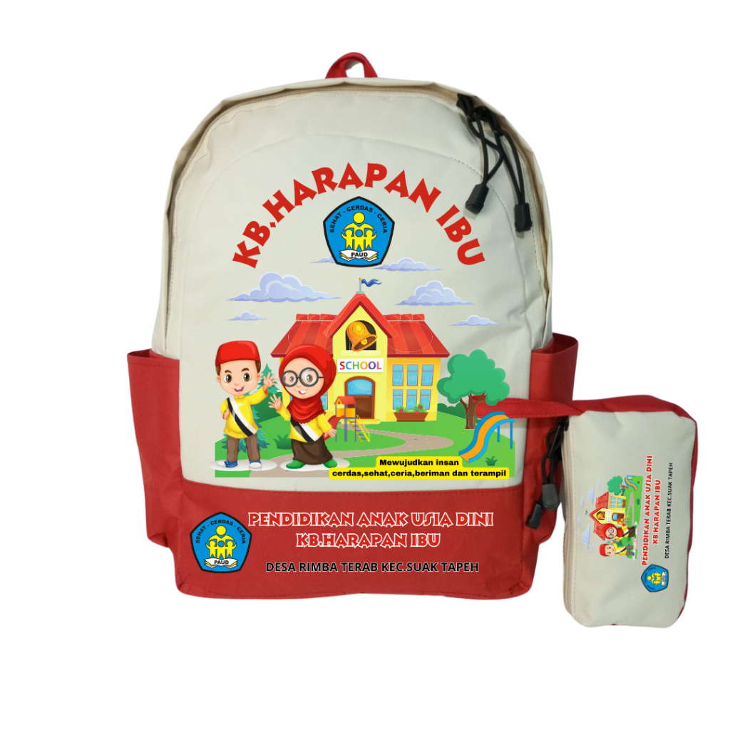 Jual TAS SEKOLAH ANAK TK CUSTOME / TAS SERAGAM SEKOLAH TK PAUD / GRATIS ...