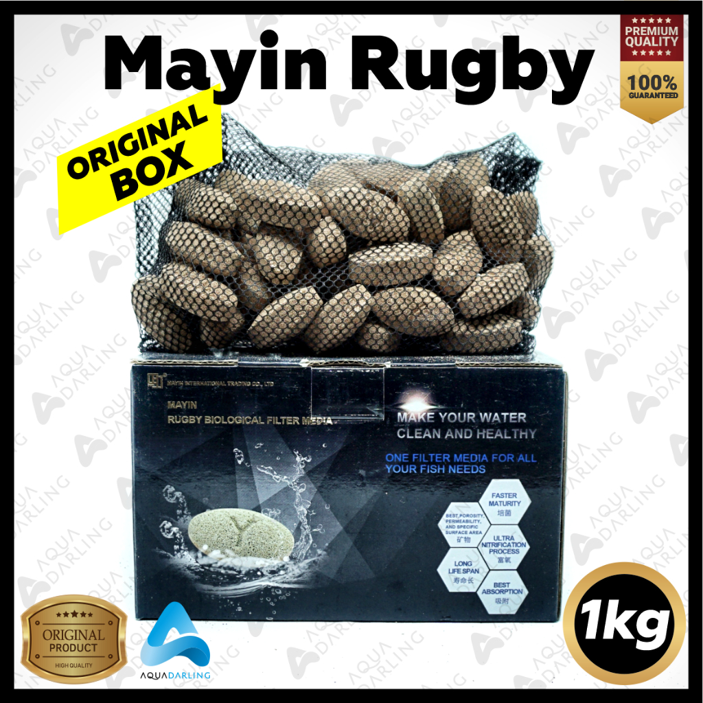 Jual Mayin Rugby 1kg - Media Filter Biologis untuk Rumah Bakteri ...