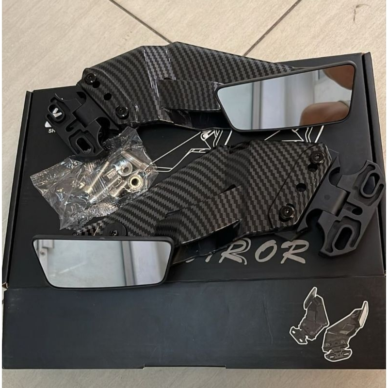 Jual Spion Winglet New AERO H2 Carbon Fiber Rear Mirror Spion Winglet ...