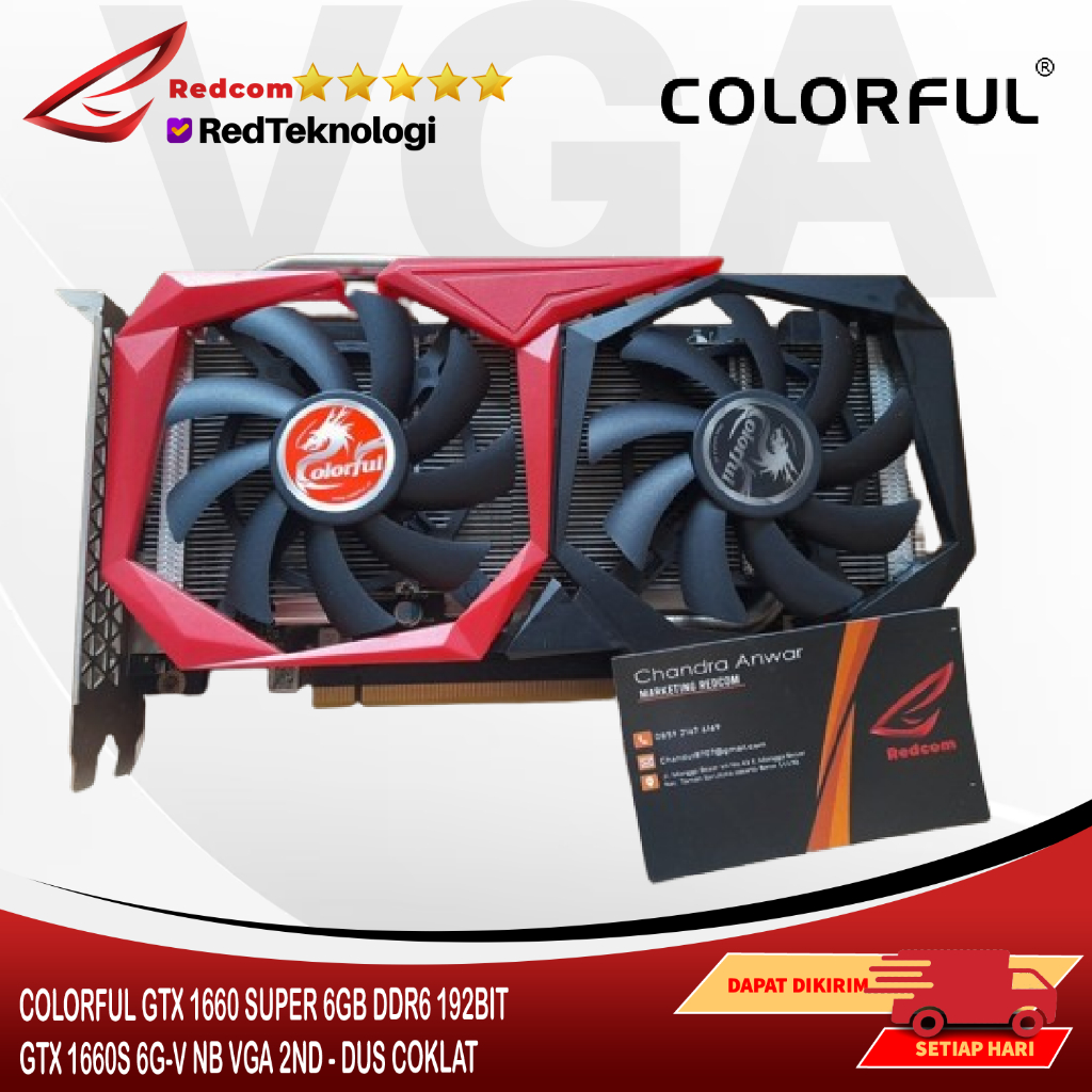 Jual COLORFUL GTX 1660 SUPER 6GB DDR6 192BIT / GTX 1660S 6G-V NB VGA ...