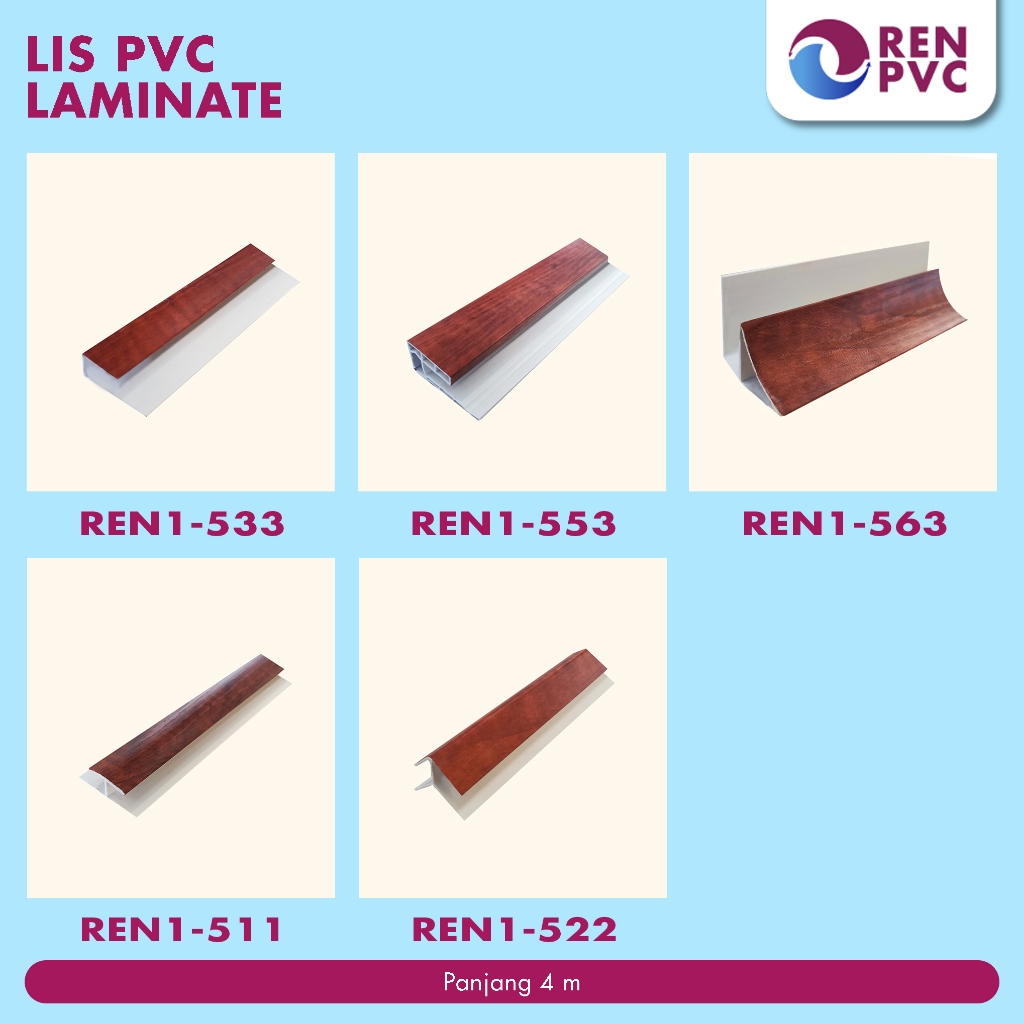 Jual REN PVC - LIS PVC LAMINATED IMPORT PINGGIR SIKU SAMBUNG | Shopee ...