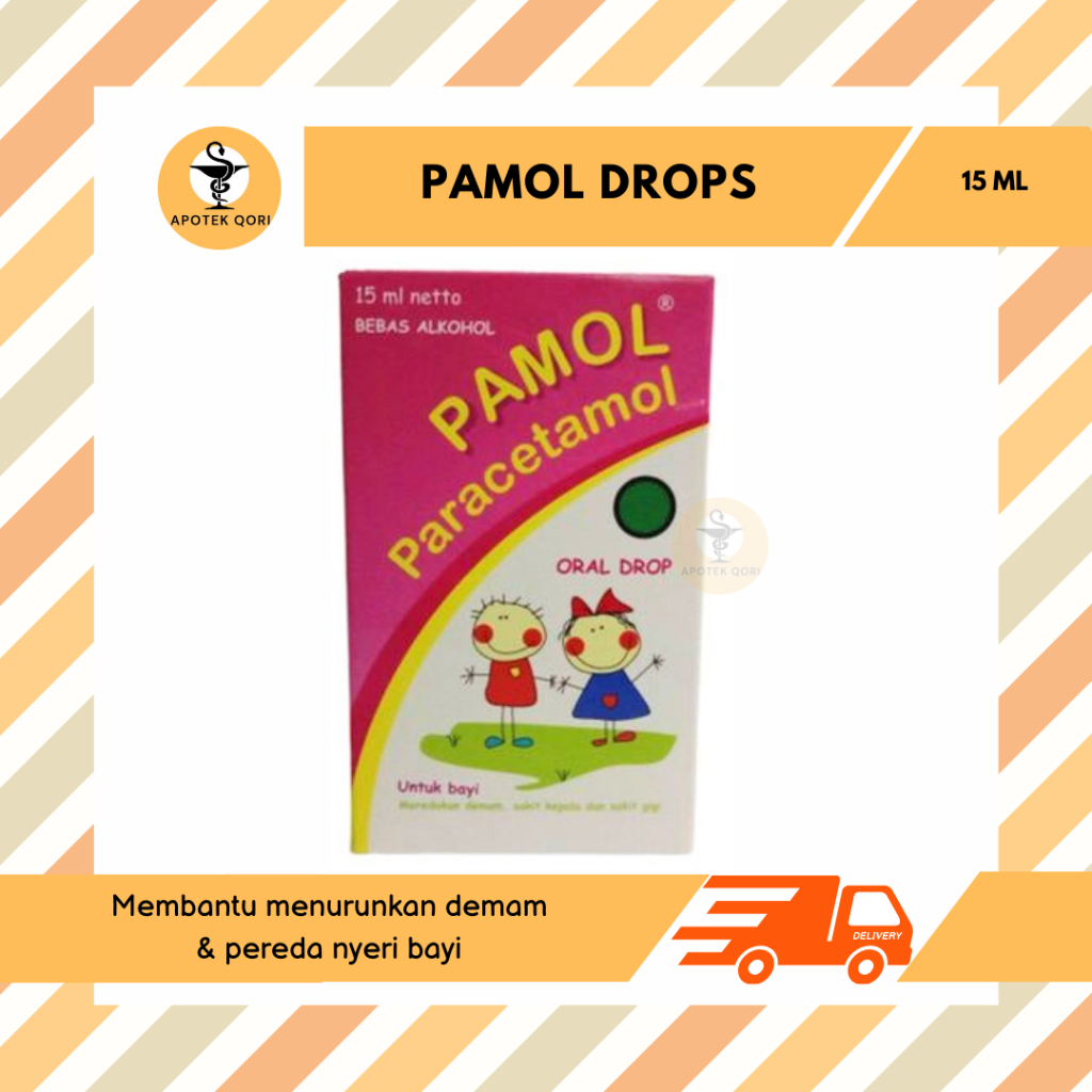 Jual PAMOL DROPS 15 ML/PARACETAMOL/DEMAM NYERI BAYI | Shopee Indonesia