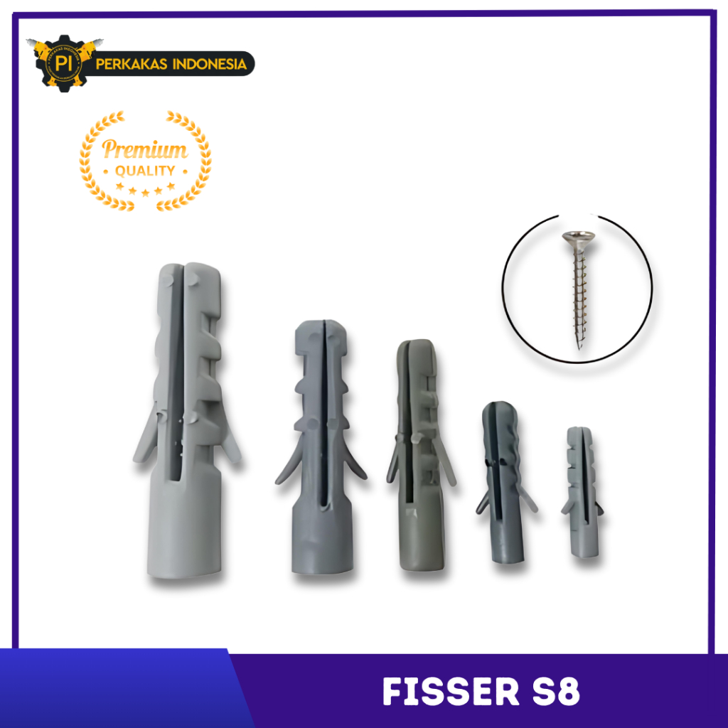 Jual Screw Tapping S8 Alat Tanam Pengait Sekrup Tembok S8 Jangkar Skrup ...