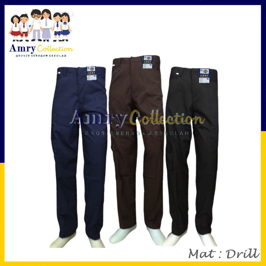 Jual Celana Panjang Cargo PDL Saku 6 Seragam Sekolah / Seragam Kerja / Umum By.Amrycollection ...