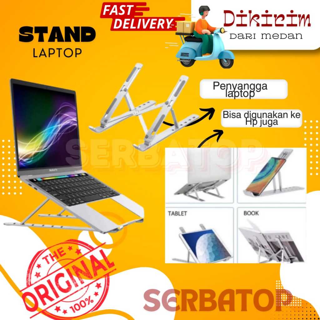 Jual Laptop Stand Riser Foldable Adjustable Menahan Laptop Hp, Laptop ...