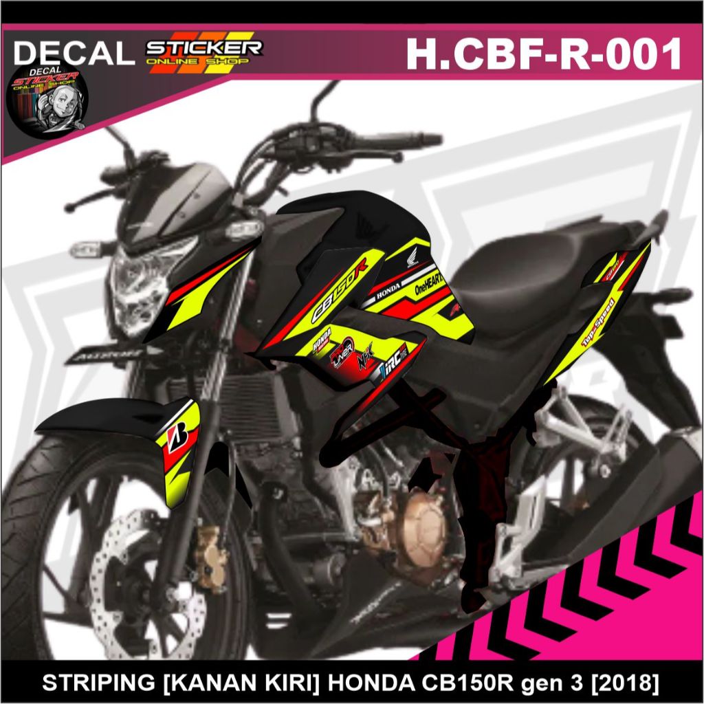Jual STIKER MOTOR NEW HONDA CB150R STREETFIRE gen 3 (2018) DECAL ...