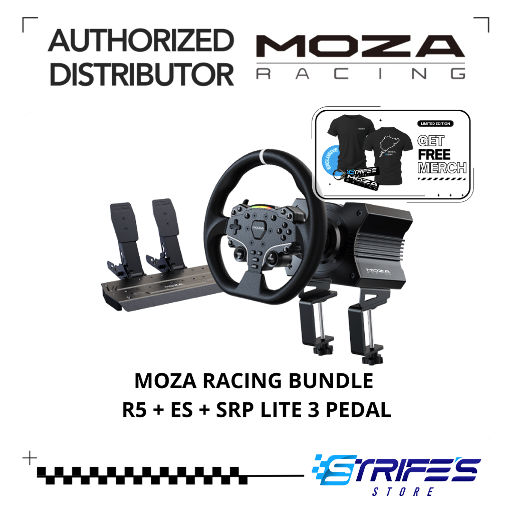 Jual Moza Racing Set (R5+ES+SRP Lite 3 Pedals) DD Direct Drive Bundle SR-P Clutch - With Clutch ...