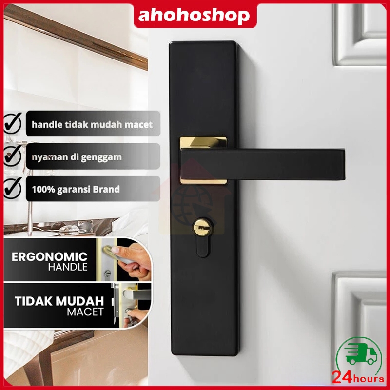 Jual 【COD】Jerman Kunci Pintu Bisu Handle rumah Set Dengan Anti-theft ...
