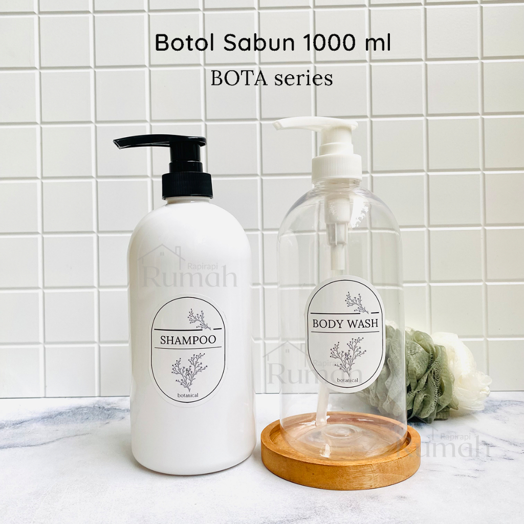 Jual BOTA Botol Tempat Sabun Cair Pump Dispenser 1liter 1000ml Body ...