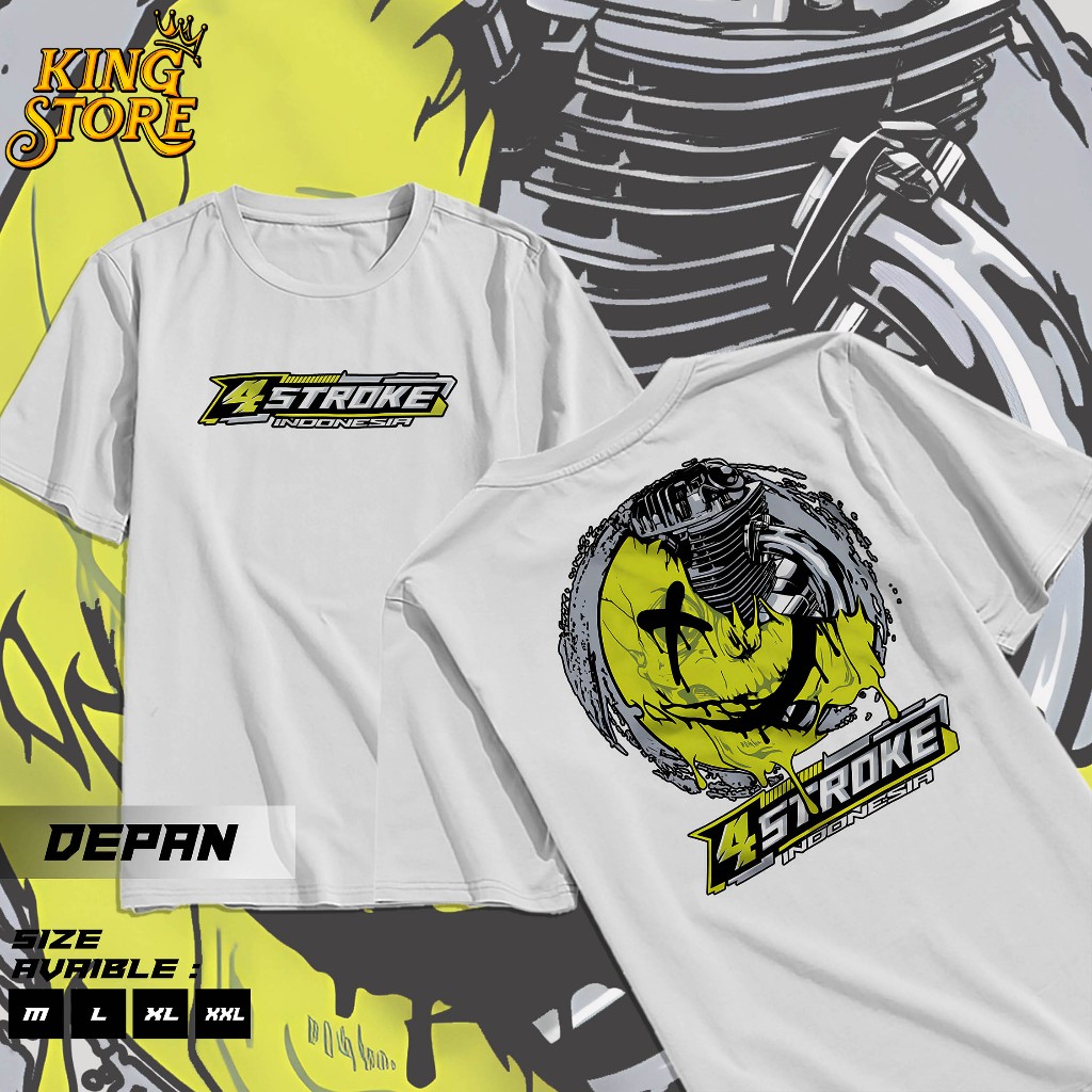 Jual Kaos 4 Stroke Machine Indonesia Racing 4 Tak Four Stroke Engine Baju Distro Motor Herex ...