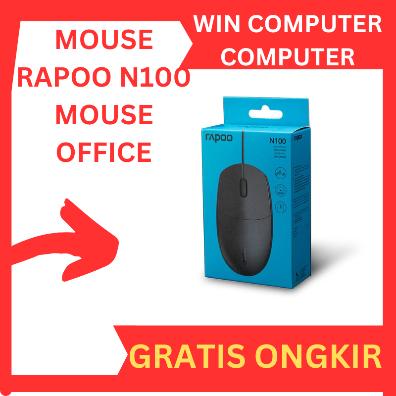 Jual RAPOO Wired Mouse N100 Black | Shopee Indonesia